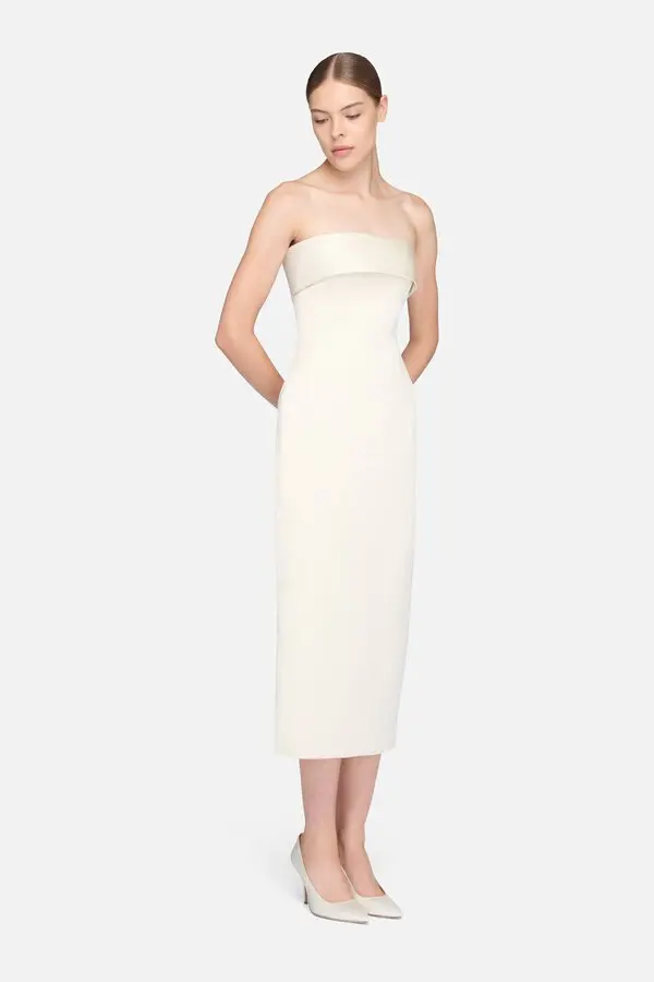 EMILIA WICKSTEAD Keeley Strapless Duchess Satin Bridal Dress
