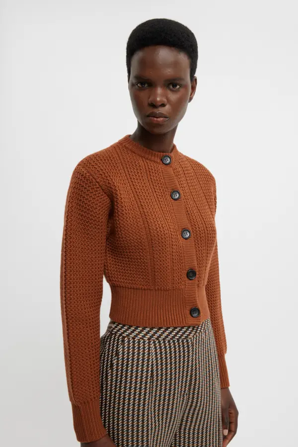 EMILIA WICKSTEAD Albert Knit In Caramel Cashfeel