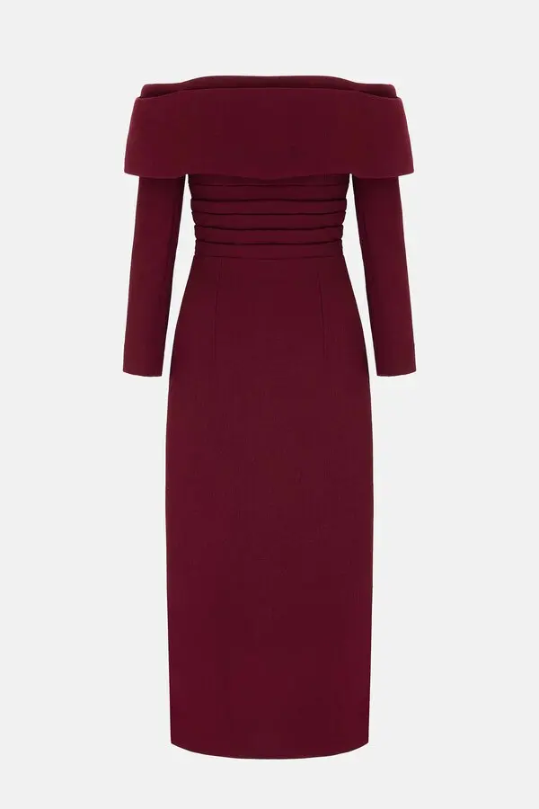 EMILIA WICKSTEAD Off-the-shoulder Maxi Dress With Train - Red