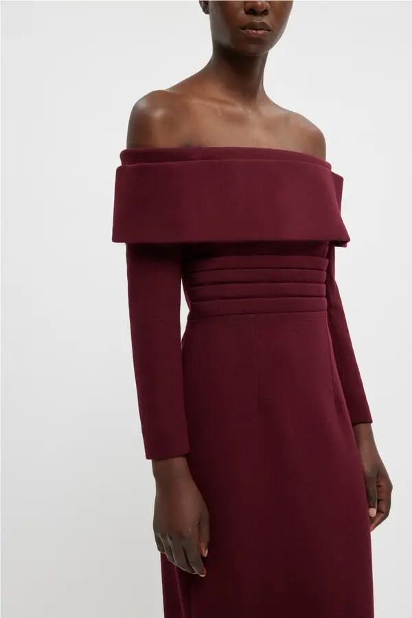 EMILIA WICKSTEAD Off-the-shoulder Maxi Dress With Train