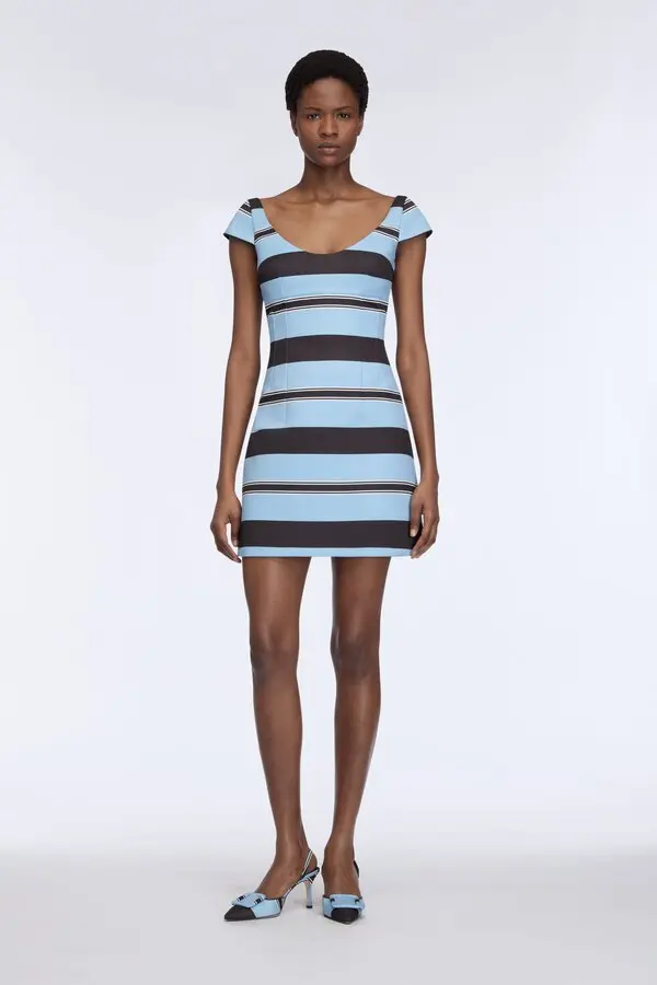 EMILIA WICKSTEAD Eloise Striped Taffeta Faille Dress