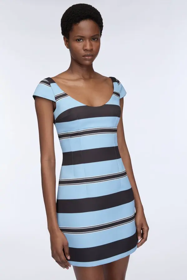EMILIA WICKSTEAD Eloise Striped Taffeta Faille Dress