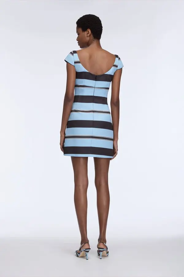 EMILIA WICKSTEAD Eloise Striped Taffeta Faille Dress