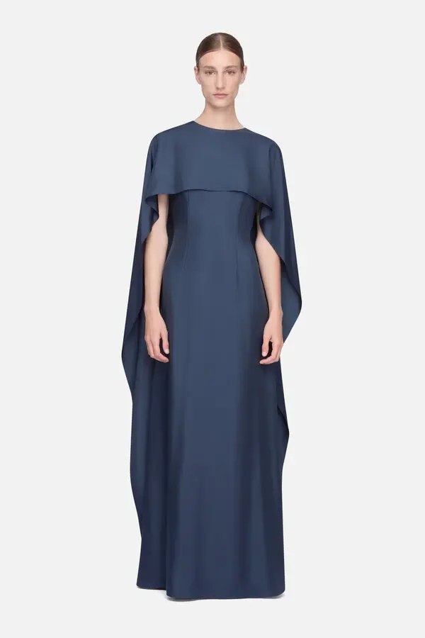 EMILIA WICKSTEAD Alphonse Silk Cape Dress