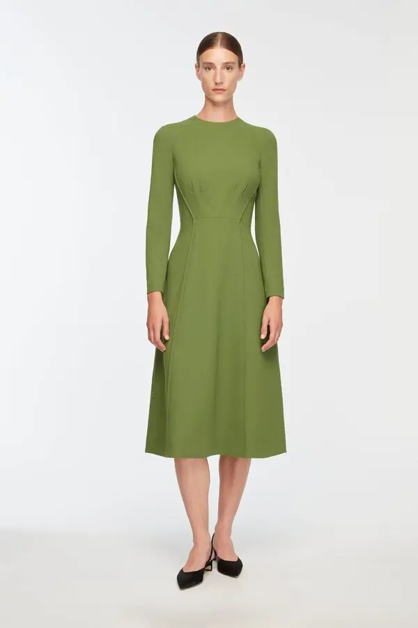 EMILIA WICKSTEAD Collinson Dress In Wool Crepe