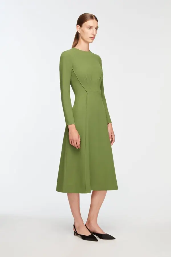 EMILIA WICKSTEAD Collinson Dress In Wool Crepe