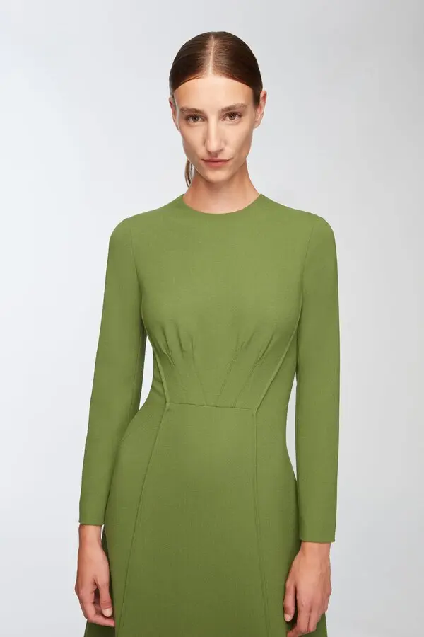 EMILIA WICKSTEAD Collinson Dress In Wool Crepe