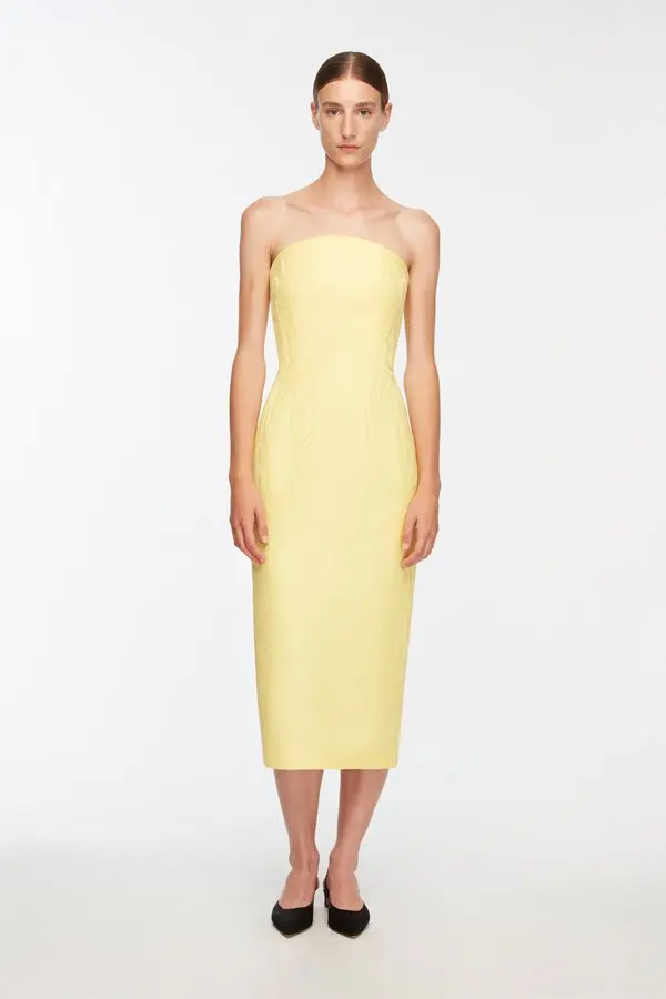 EMILIA WICKSTEAD Hailee Dress In Moiré Mikado