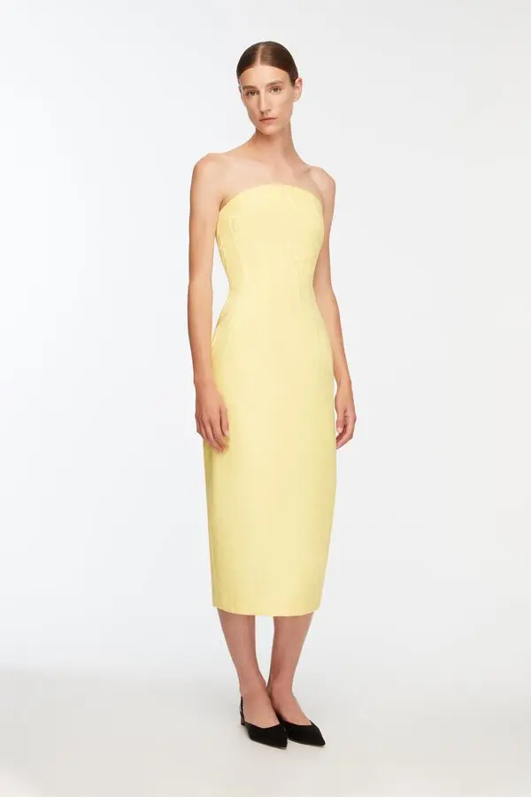 EMILIA WICKSTEAD Hailee Dress In Moiré Mikado