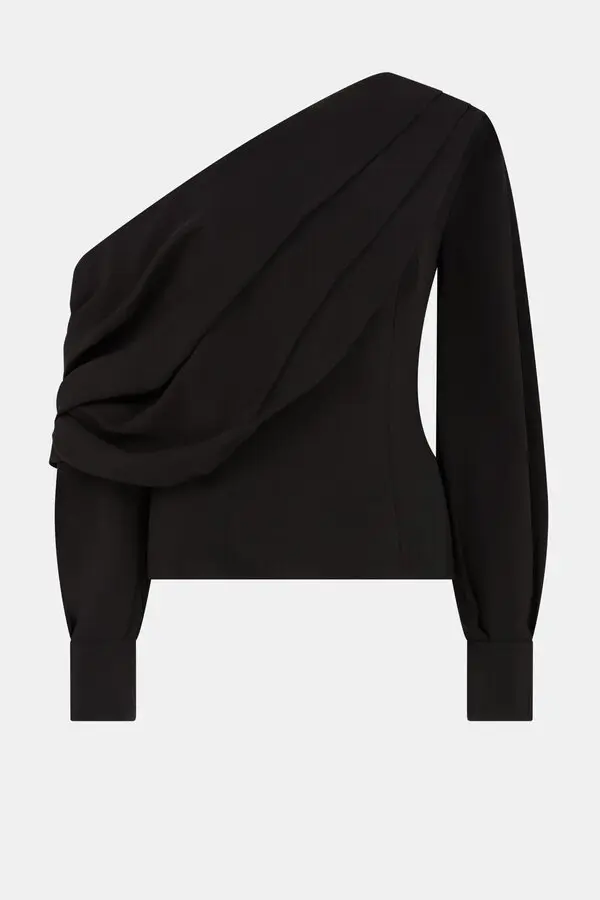EMILIA WICKSTEAD Alida Top In Silk Crepe De Chine - Black