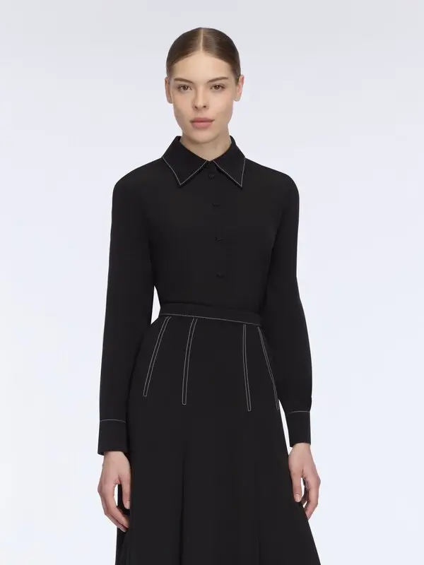 EMILIA WICKSTEAD Silk Crepe De Chine Top