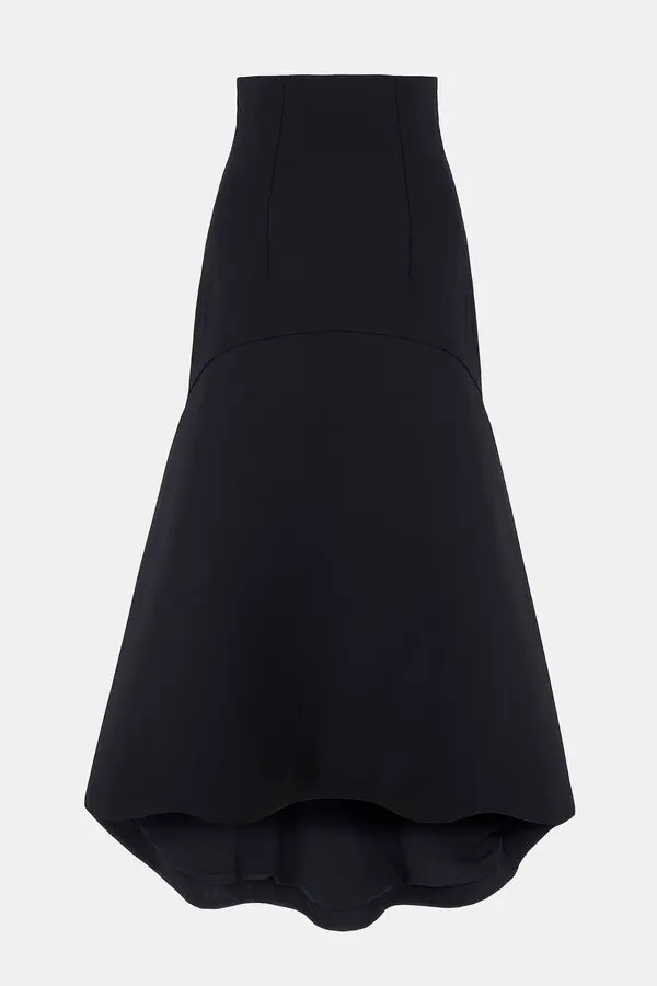 EMILIA WICKSTEAD Synan Skirt In Birdseye Suiting - Black