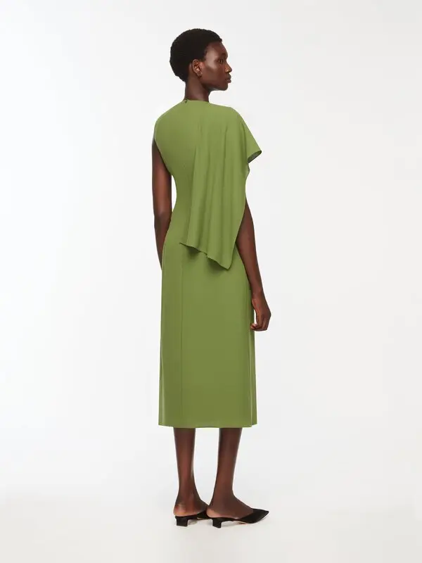 EMILIA WICKSTEAD Wool Crepe Sculpted Midi Dress