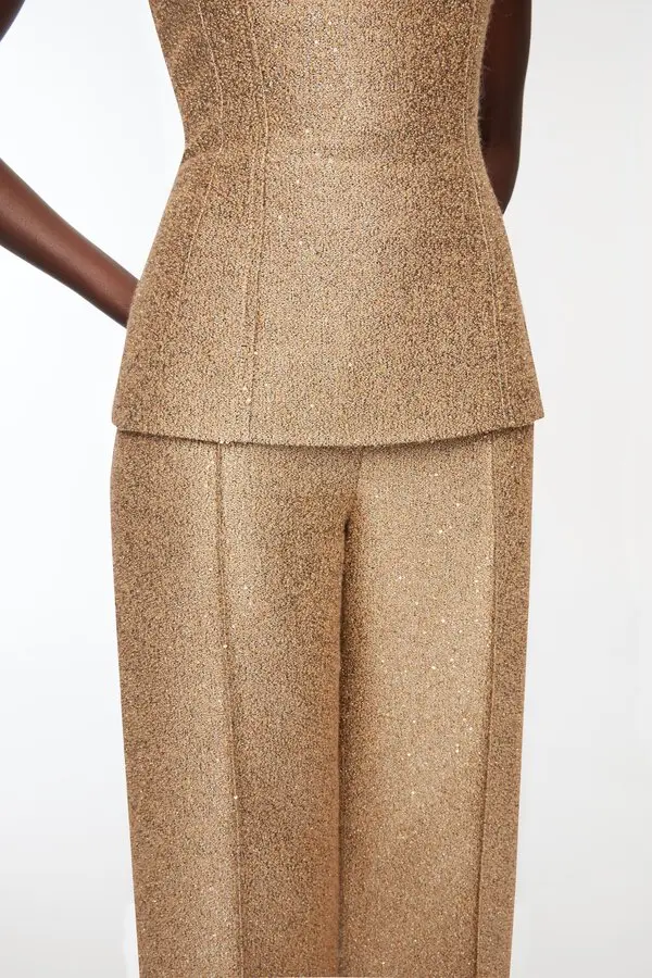 EMILIA WICKSTEAD Daffy Trousers In Sequin Tweed