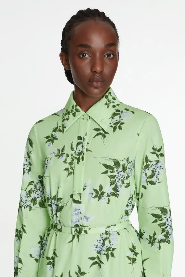 EMILIA WICKSTEAD Marione Printed Cotton Dress - Green
