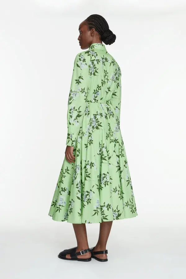 EMILIA WICKSTEAD Marione Printed Cotton Dress - Green