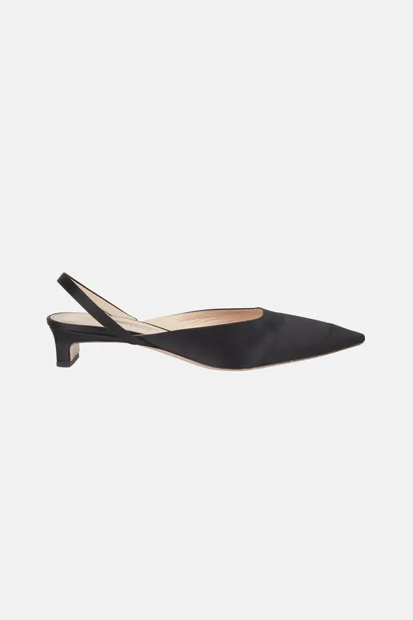 EMILIA WICKSTEAD Kaori Shoe In Satin - Black