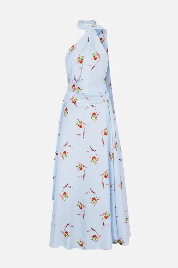 EMILIA WICKSTEAD Desde Dress In Lily Silk Twill - Blue