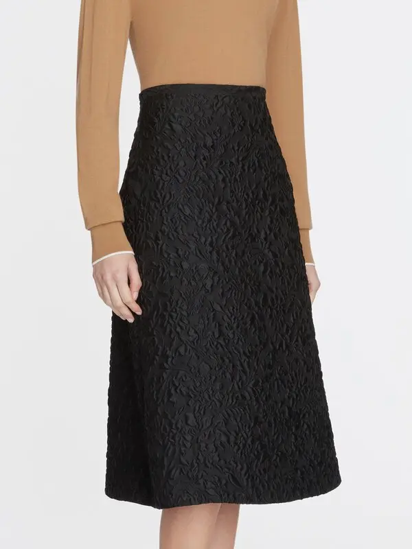 EMILIA WICKSTEAD Anais Embossed Jacquard A-line Skirt