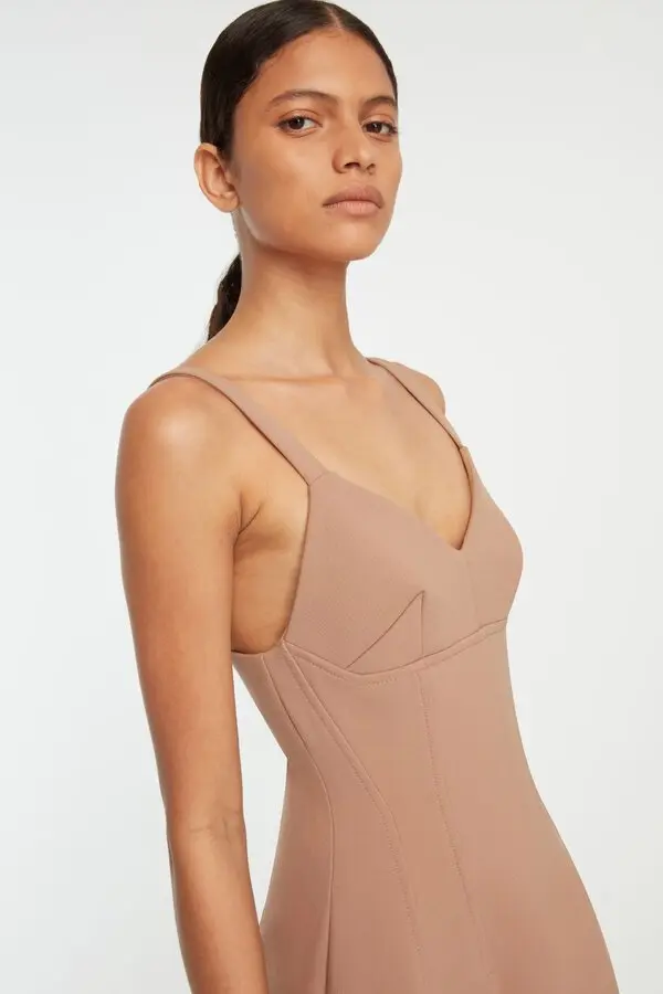 EMILIA WICKSTEAD Ezekeil Dress In Birdseye Suiting