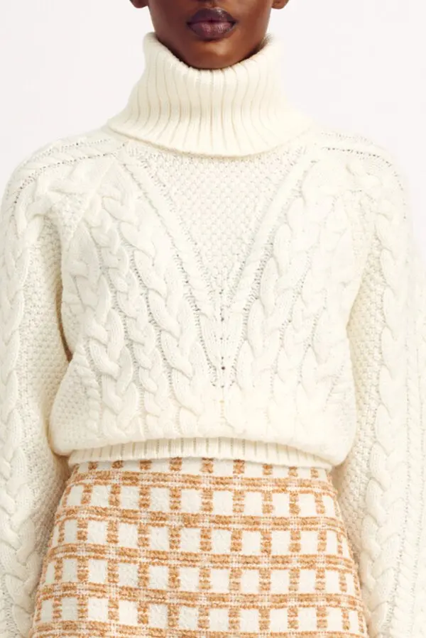 EMILIA WICKSTEAD Cashfeel Cable Knit Sweater