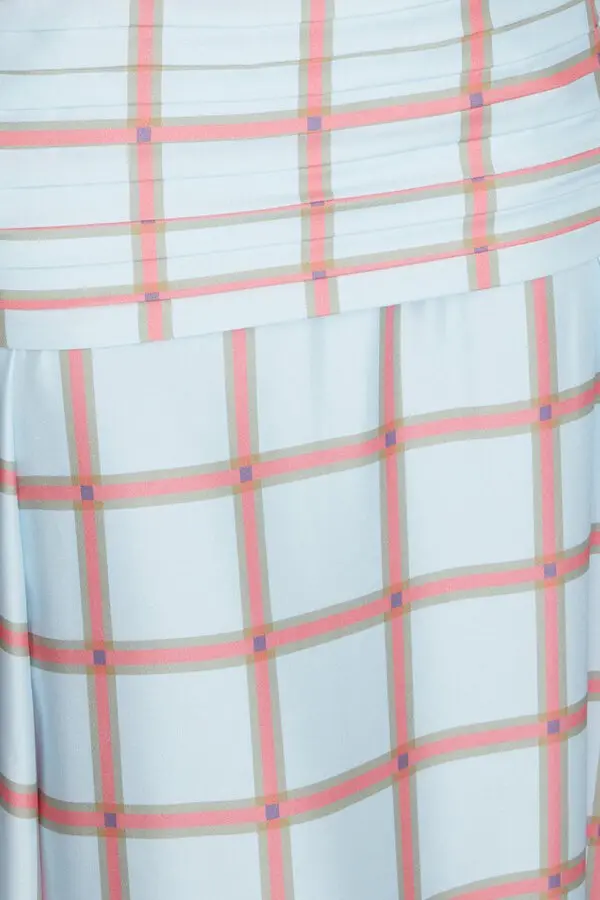 EMILIA WICKSTEAD Estella Dress In Pink Check Silk Twill