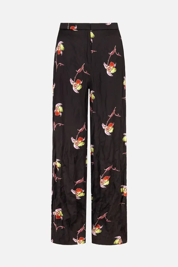 EMILIA WICKSTEAD Miggy Trousers In Satin - Black