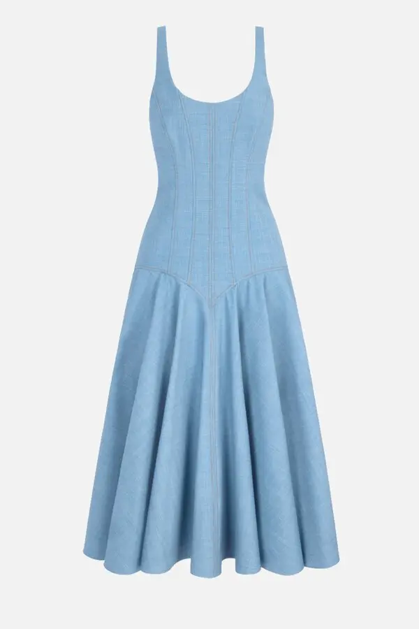 EMILIA WICKSTEAD Harmoni Melange Summer Wool Dress