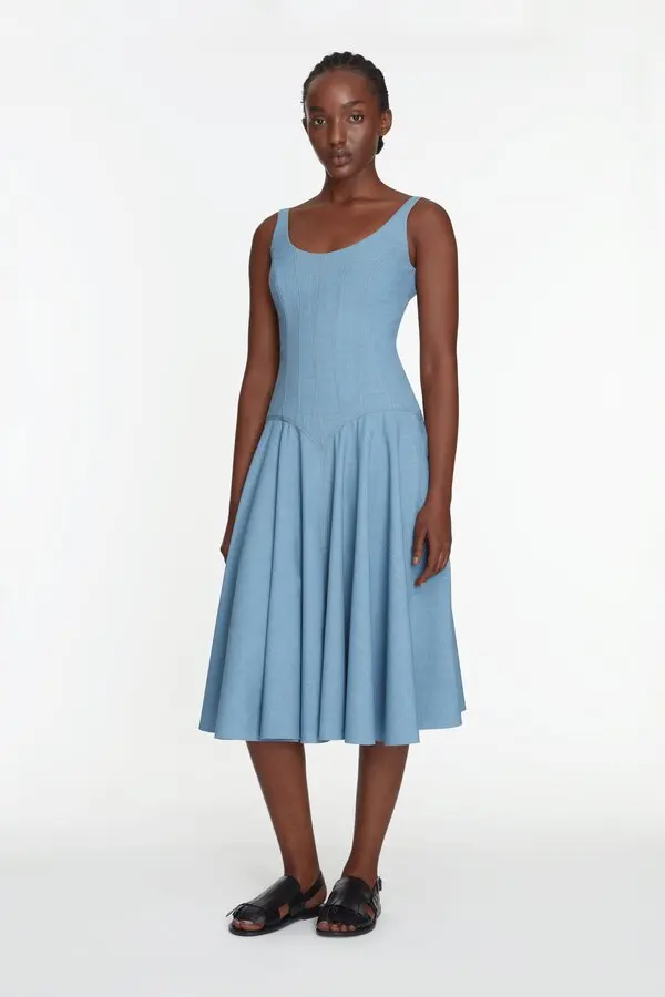 EMILIA WICKSTEAD Harmoni Melange Summer Wool Dress