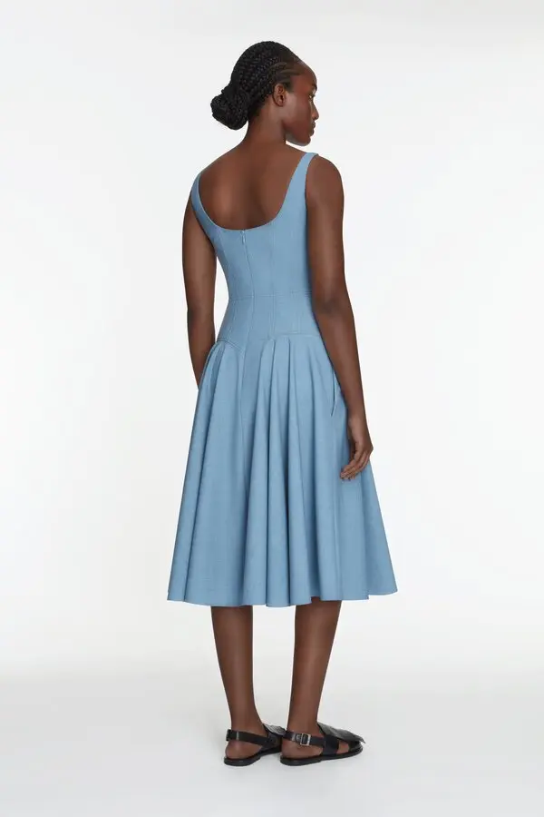 EMILIA WICKSTEAD Harmoni Melange Summer Wool Dress