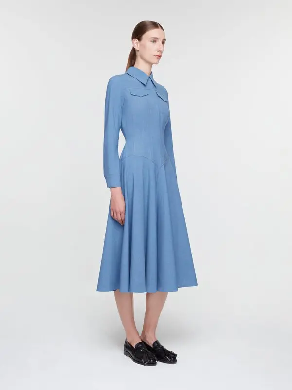 EMILIA WICKSTEAD Aspyn Dress In Melange Summer Wool