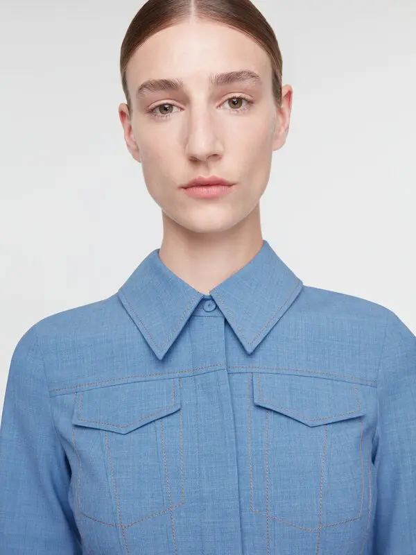 EMILIA WICKSTEAD Aspyn Dress In Melange Summer Wool