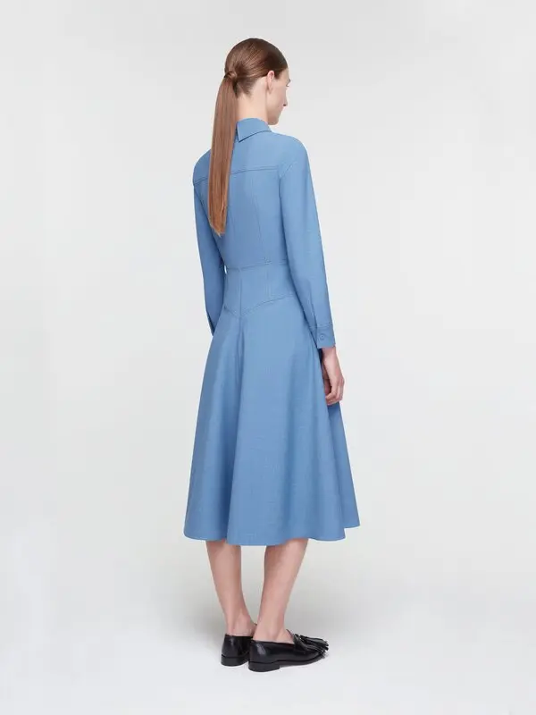 EMILIA WICKSTEAD Aspyn Dress In Melange Summer Wool