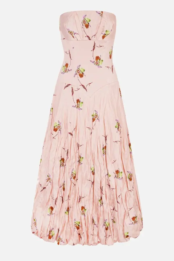 EMILIA WICKSTEAD Kaia Dress In Satin - Pink