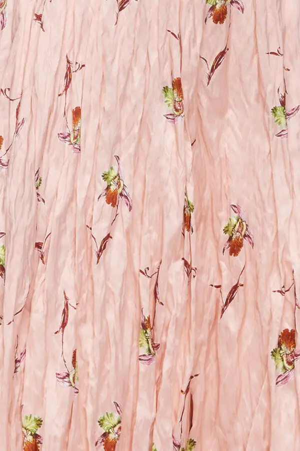 EMILIA WICKSTEAD Strapless Satin Floral Dress