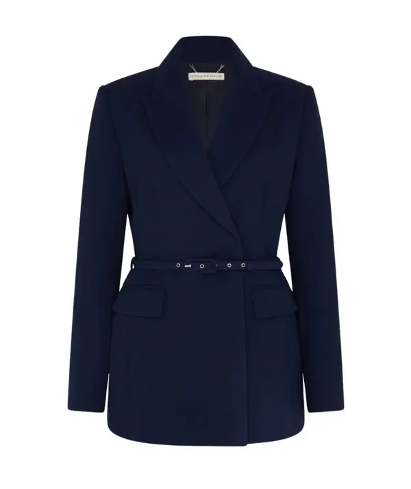 EMILIA WICKSTEAD Danya Jacket In Single Wool Crepe - Navy
