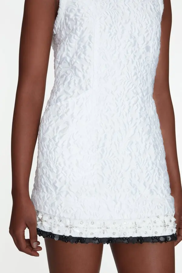 EMILIA WICKSTEAD Cinzia Dress In Optic Embossed Cloque
