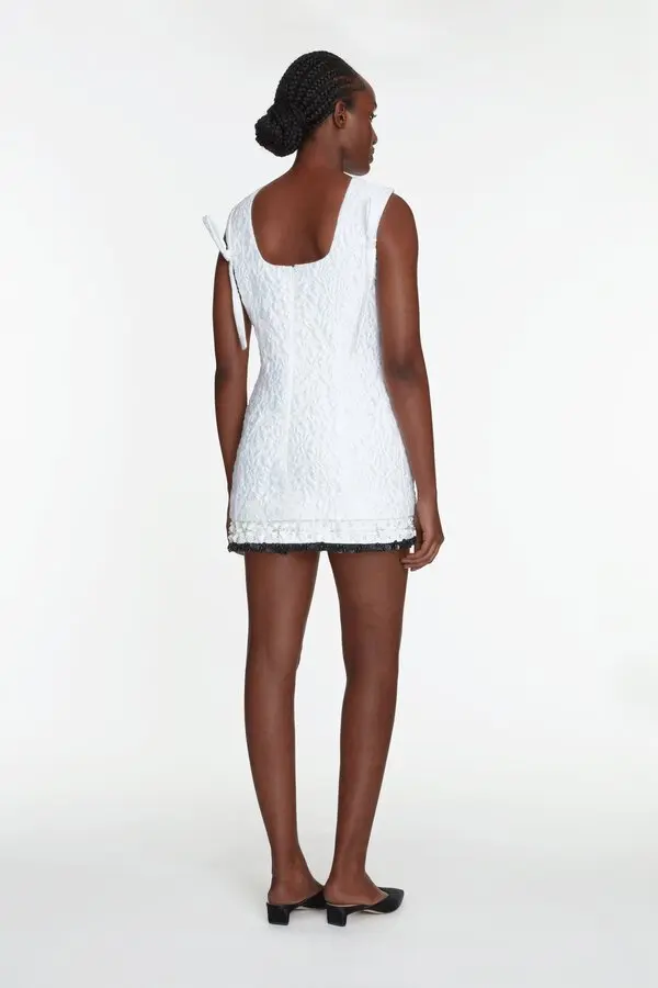 EMILIA WICKSTEAD Cinzia Dress In Optic Embossed Cloque