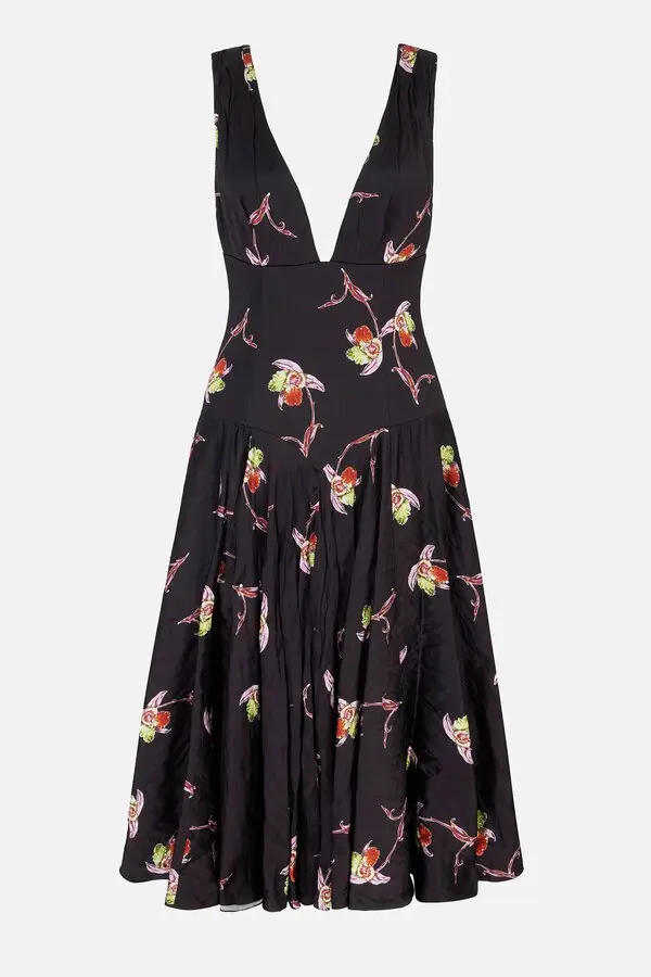 EMILIA WICKSTEAD Nerita Dress In Satin - Black