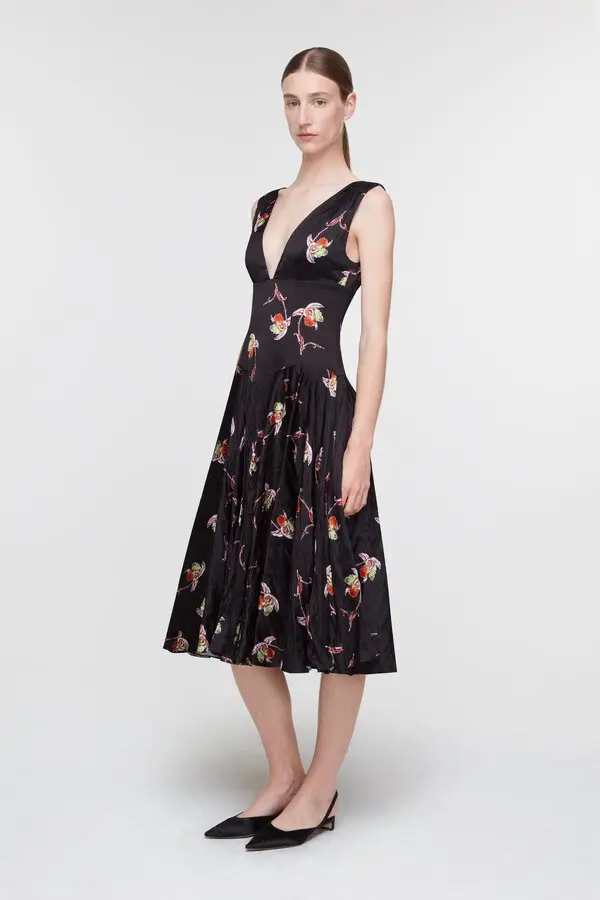 EMILIA WICKSTEAD Nerita Dress In Floral Satin