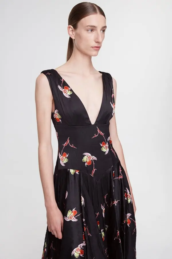 EMILIA WICKSTEAD Nerita Dress In Floral Satin