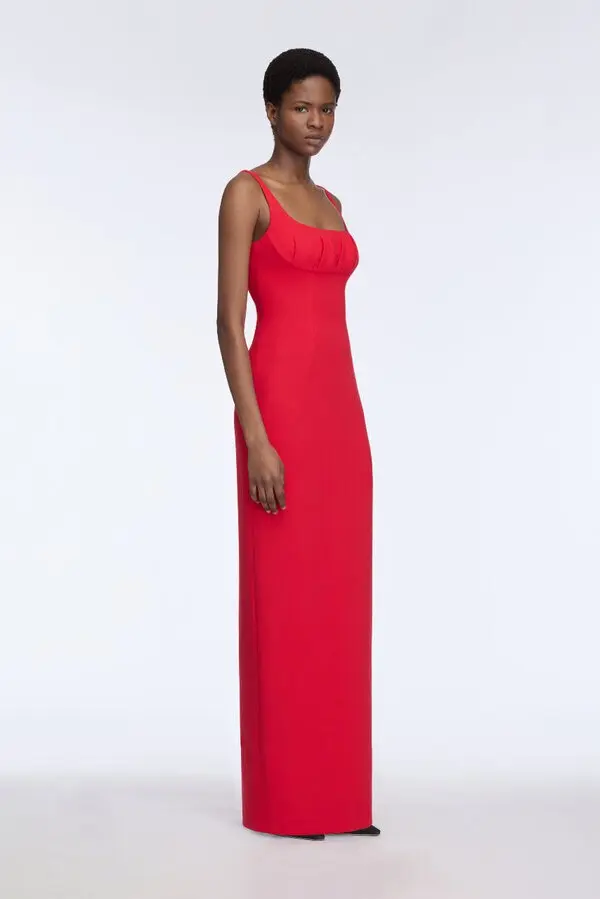 EMILIA WICKSTEAD Jianna Maxi Dress In Wool Crepe
