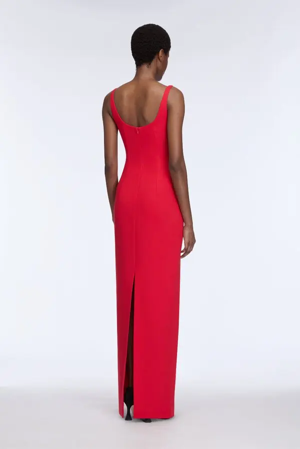 EMILIA WICKSTEAD Jianna Maxi Dress In Wool Crepe