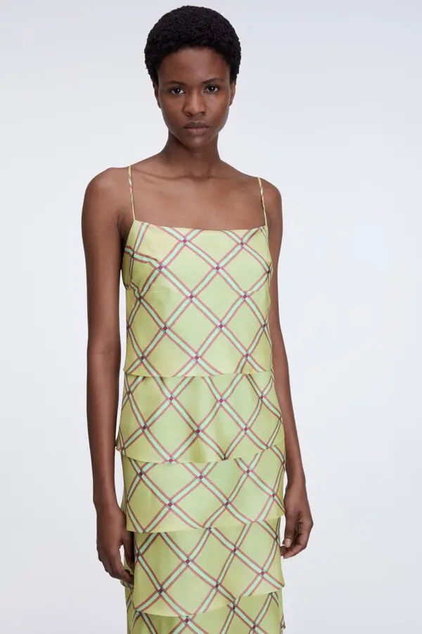 EMILIA WICKSTEAD Rania Dress In Checked Silk Twill