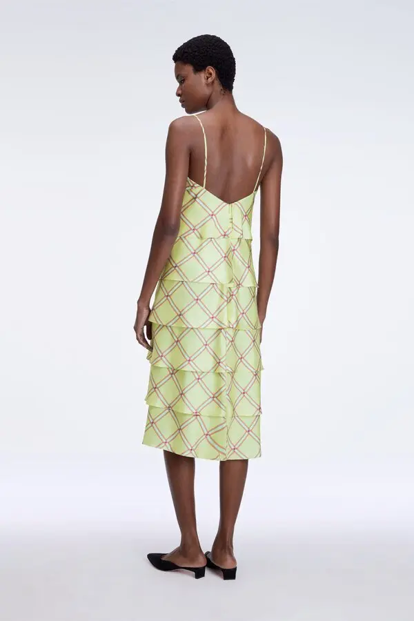 EMILIA WICKSTEAD Rania Dress In Checked Silk Twill
