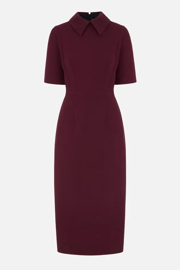 EMILIA WICKSTEAD Valletta Dress In Single Wool Crepe - Plum
