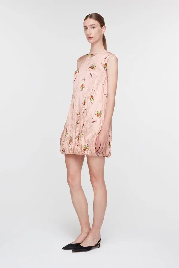 EMILIA WICKSTEAD Maeve Floral Print Satin Dress