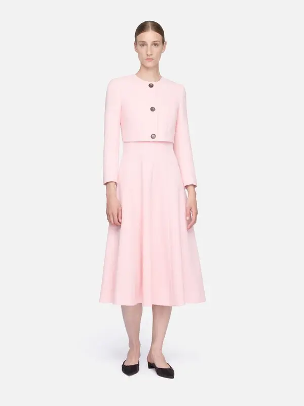EMILIA WICKSTEAD Lizette Cropped Jacket In Light Wool Crepe