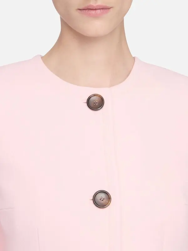 EMILIA WICKSTEAD Lizette Cropped Jacket In Light Wool Crepe