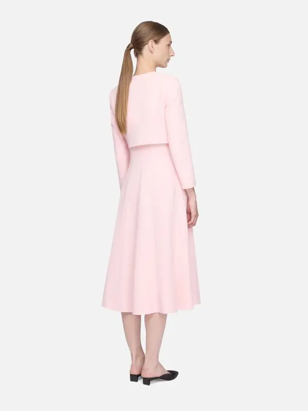 EMILIA WICKSTEAD Lizette Cropped Jacket In Light Wool Crepe
